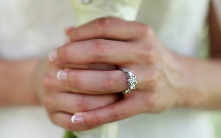 Buy Three Stone Rings Online in India | Lab Diamond & Moissanite – Vai ...